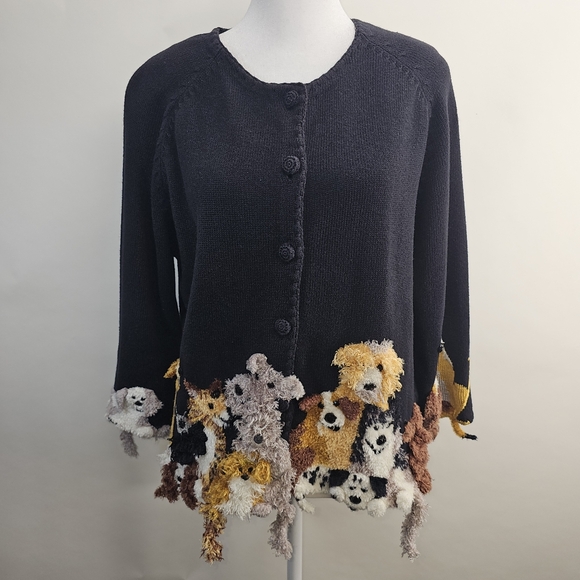 Michael Simon | Sweaters | Michael Simon Vintage Embroidered Dog Lovers ...